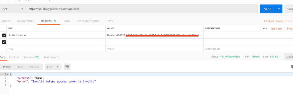 API OAuth Access Token not working as expected - API - Pipedrive Developers' Community