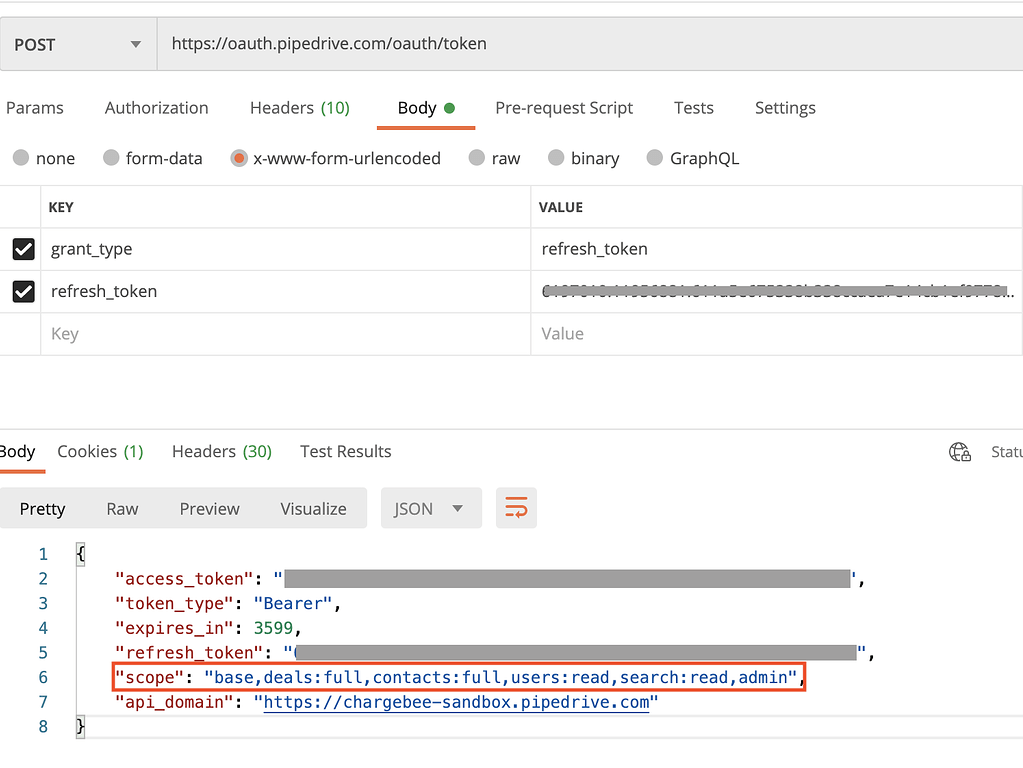 Permission Denied even having valid Scope in Place - API - Pipedrive Developers' Community