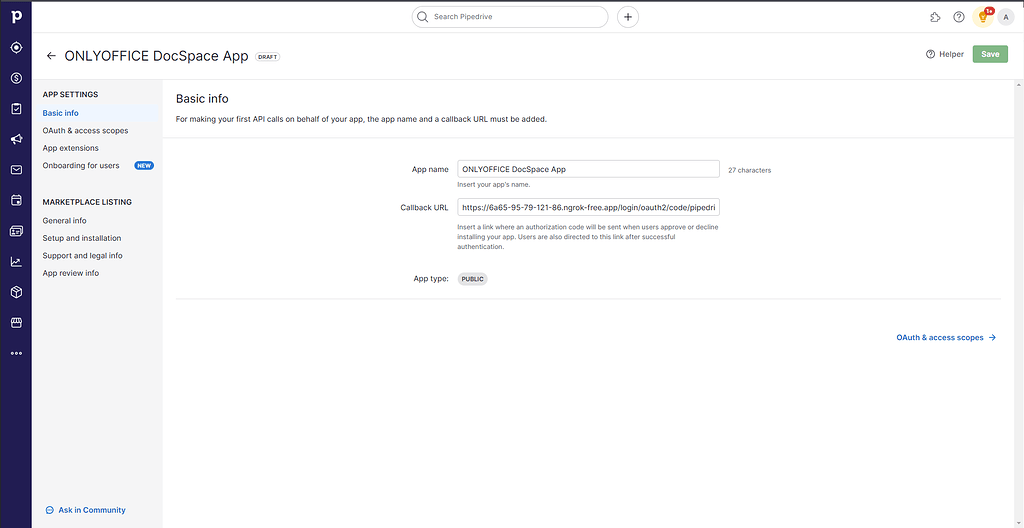 Re Authorize Button Has Not Correct Url App Development Pipedrive Developers Community