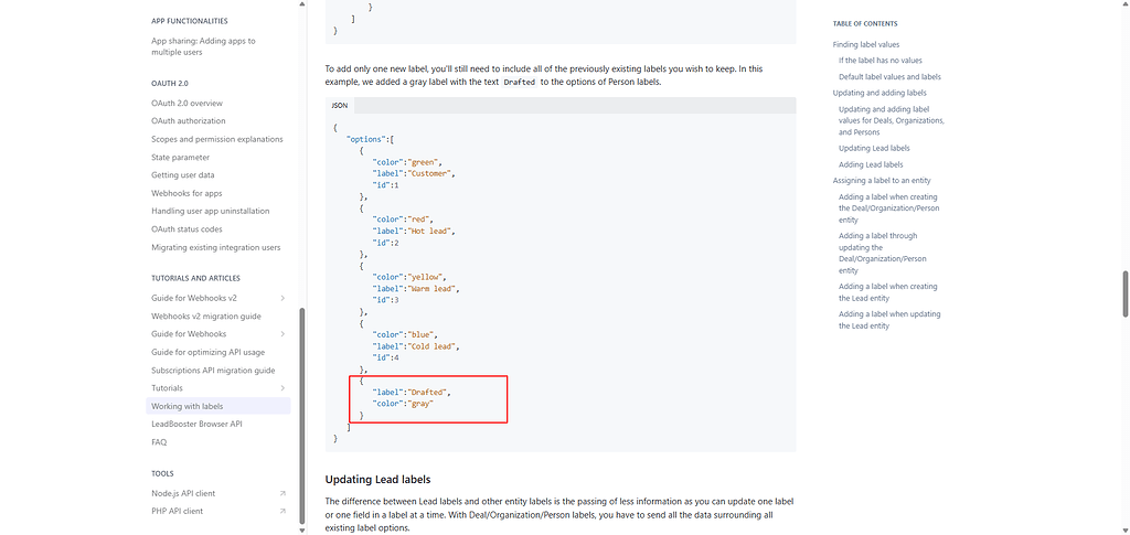 How to create a new person label via API? - API - Pipedrive Developers ...