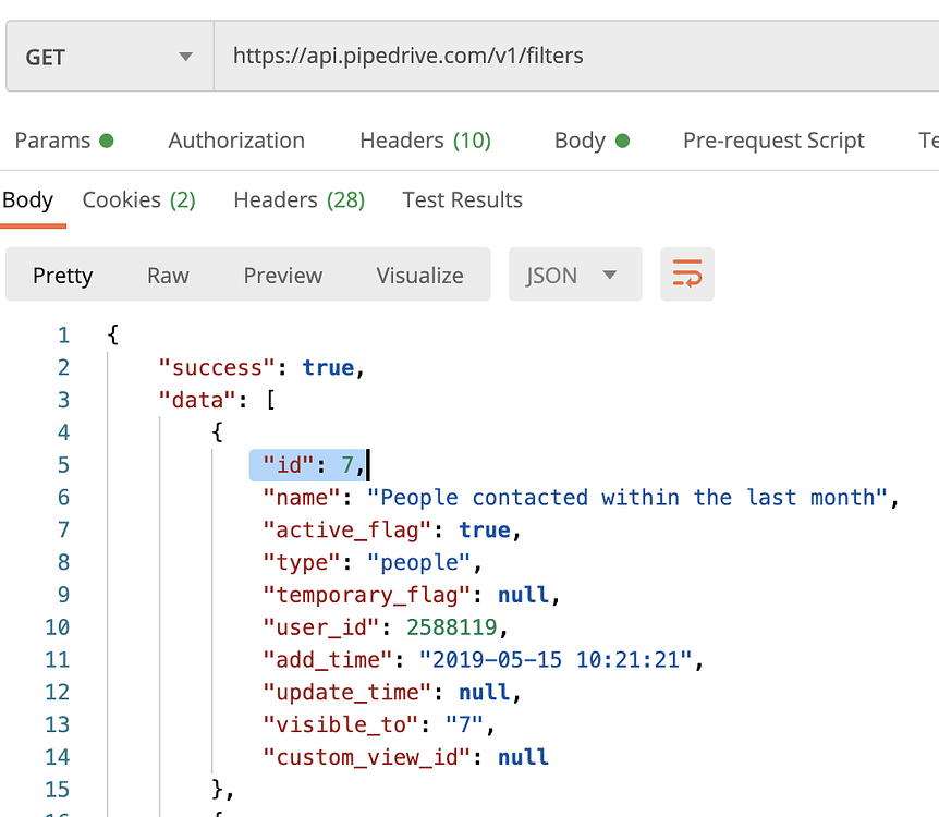 Pipedrive Api Newbie Needs Help With Simple Filtering Query Api Pipedrive Developers Community