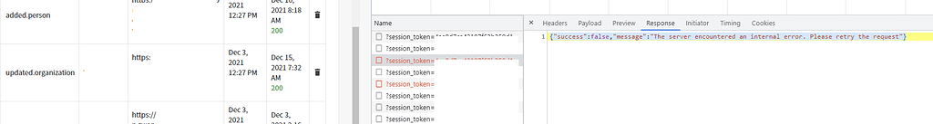 Webhook creation fails randomly. Receiving 500 internal server error - API - Pipedrive ...
