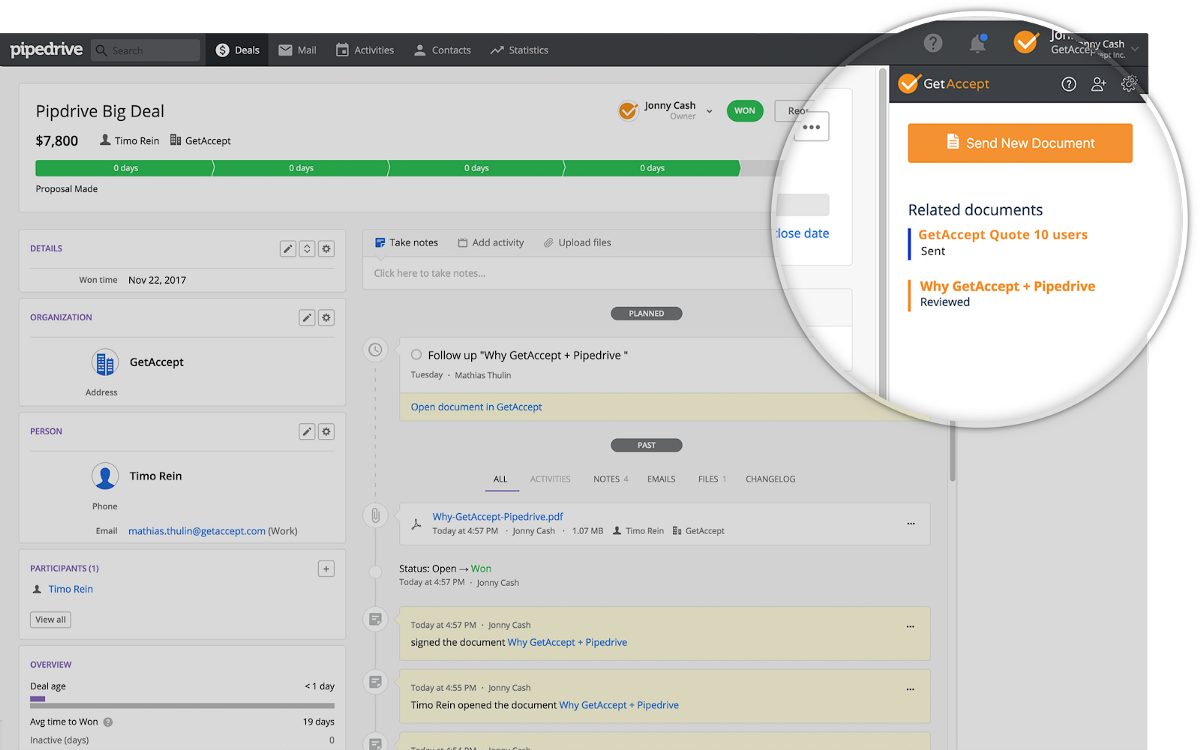 Displaying external data inside Pipeline's user screen - App Development - Pipedrive Developers ...