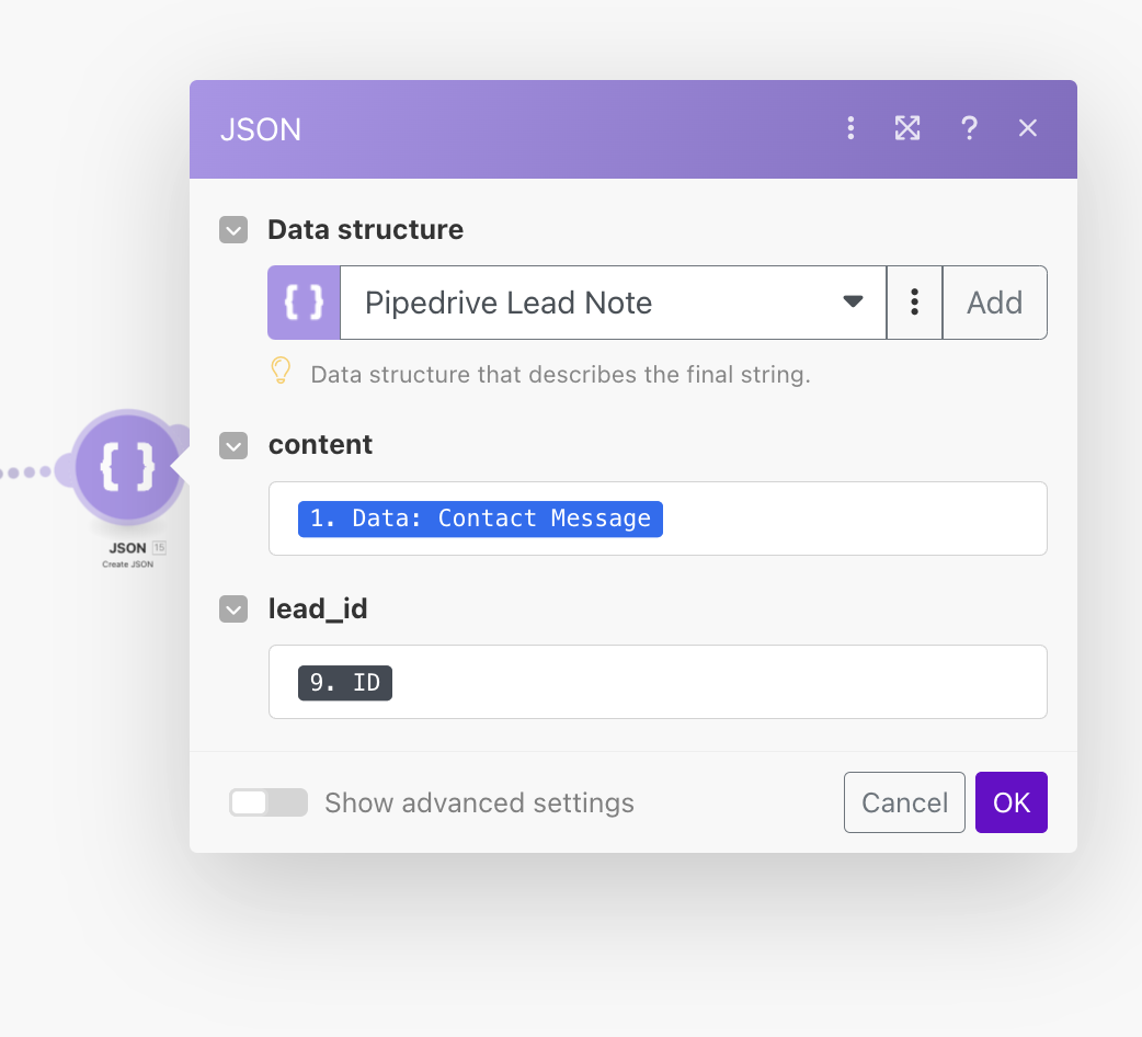 Add note using Make - API - Pipedrive Developers' Community